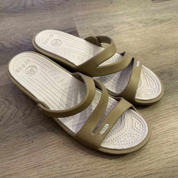 CROCS | Shoes | Crocs Patricia Wedge Slide Sandal Womens 1 Style 1386 ...